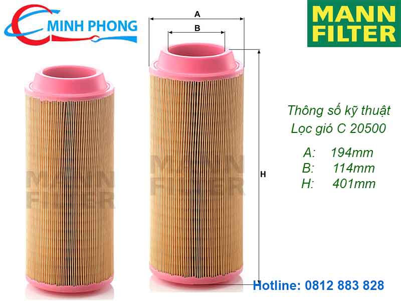 Lọc gió Mann Filter C20500